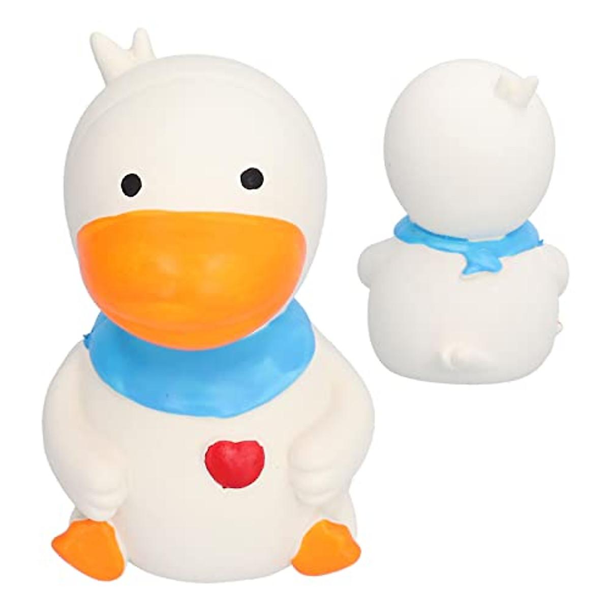 Shanrya Squeaky Duck Pet Toys, Squeaky X Duck Dog Toys Durable Latex for Dog Puppy Chewing Playing(White)
