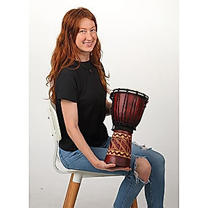 X8 Drums Djembe, Brown, 8.5-inch (X8-DJ-BKP-73)