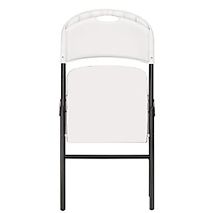 Amazon Basics Folding Plastic Chair with 350-Pound Capacity - 6-Pack, White
