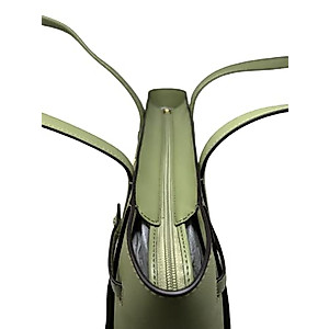 Michael Kors Carmen Large Leather NS Tote Shoulder Handbag (Light Sage)