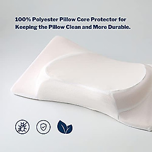 SLEEPY TOAST Neck Pillow for Sleeping fits Shoulder Perfectly, Side Sleeper Pillow with Armrest Area, Memory Foam Pillows for Neck and Shoulder Pain Relief, Cooling Pillow Cases (Purple)