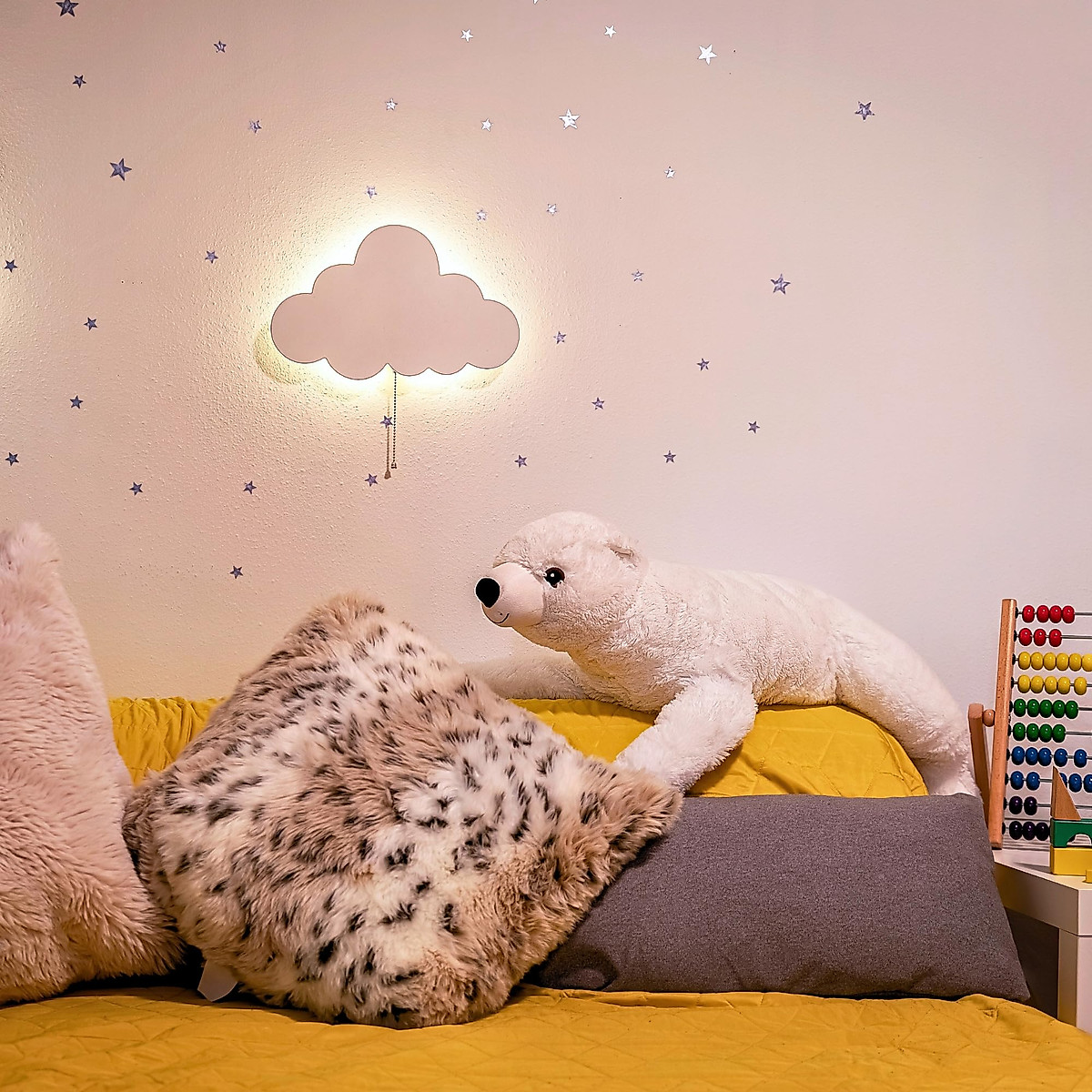 Cloud Light - Floating Cloud Wall Lamp For Nursery | Cute Floating Cloud Lamp For Kids Bedroom | Battery-operated Hanging Cloud Night Lights | Cloud Lights For Bedroom | Cloud Lamp For Baby Nursery