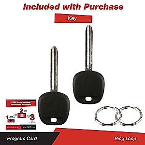 KeylessOption Keyless Entry Remote Control Fob Uncut Car Key For GQ43VT20T (Pack of 2)