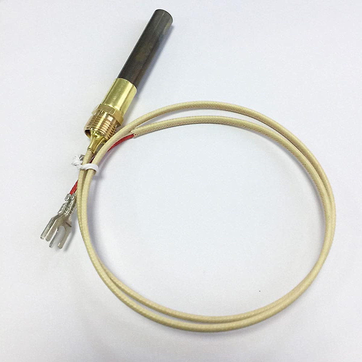 Thermopile Generator,750 Millivolt Temperature Resistance Replacement Thermopile Generator,24'' Long Fireplace Replacement Parts,Fireplace & Stove Accessory,for Gas Fireplace/Gas Grills/Gas Boilers