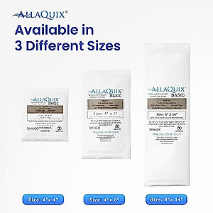 AllaQuix Basic Non-Woven Sterile Gauze Island Dressing (4" x 14" (Box of 25)) - Advanced Wound Care – Medical-Grade Adhesive Gauze Pads