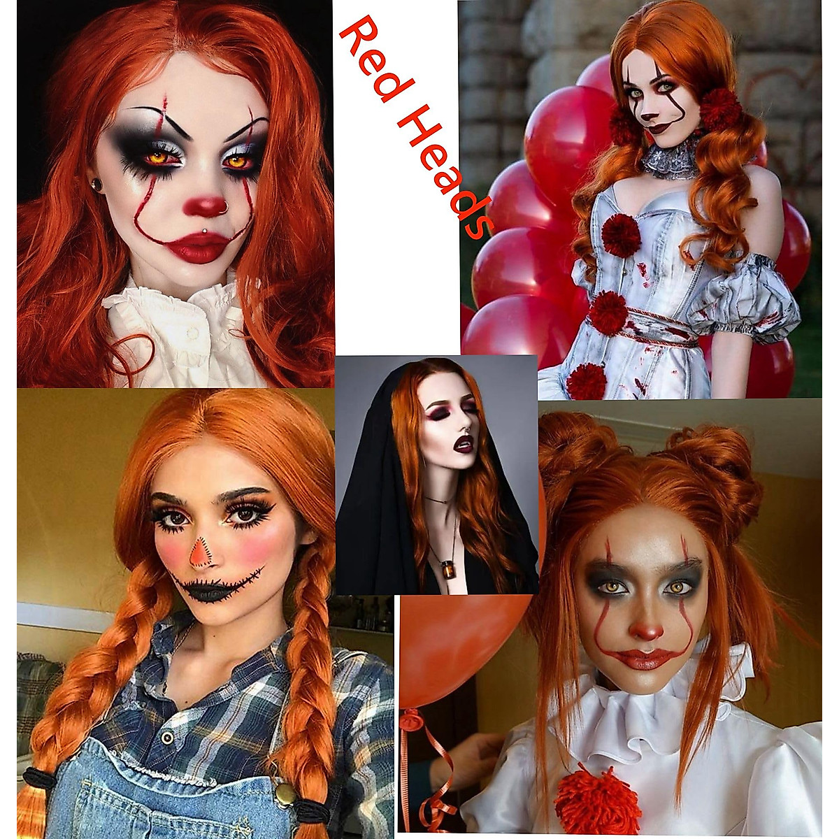 Long Ginger Wigs ginger red wig braids wigs long red curly Wigs Synthetic Heat Resistant fiber Halloween costume Wig for women