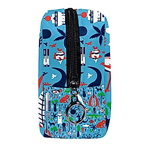 TBOUOBT Cosmetic Travel Bags, Makeup Case, Makeup Bag for Toiletries, Cartoon Animal Octopus Parrot Snake