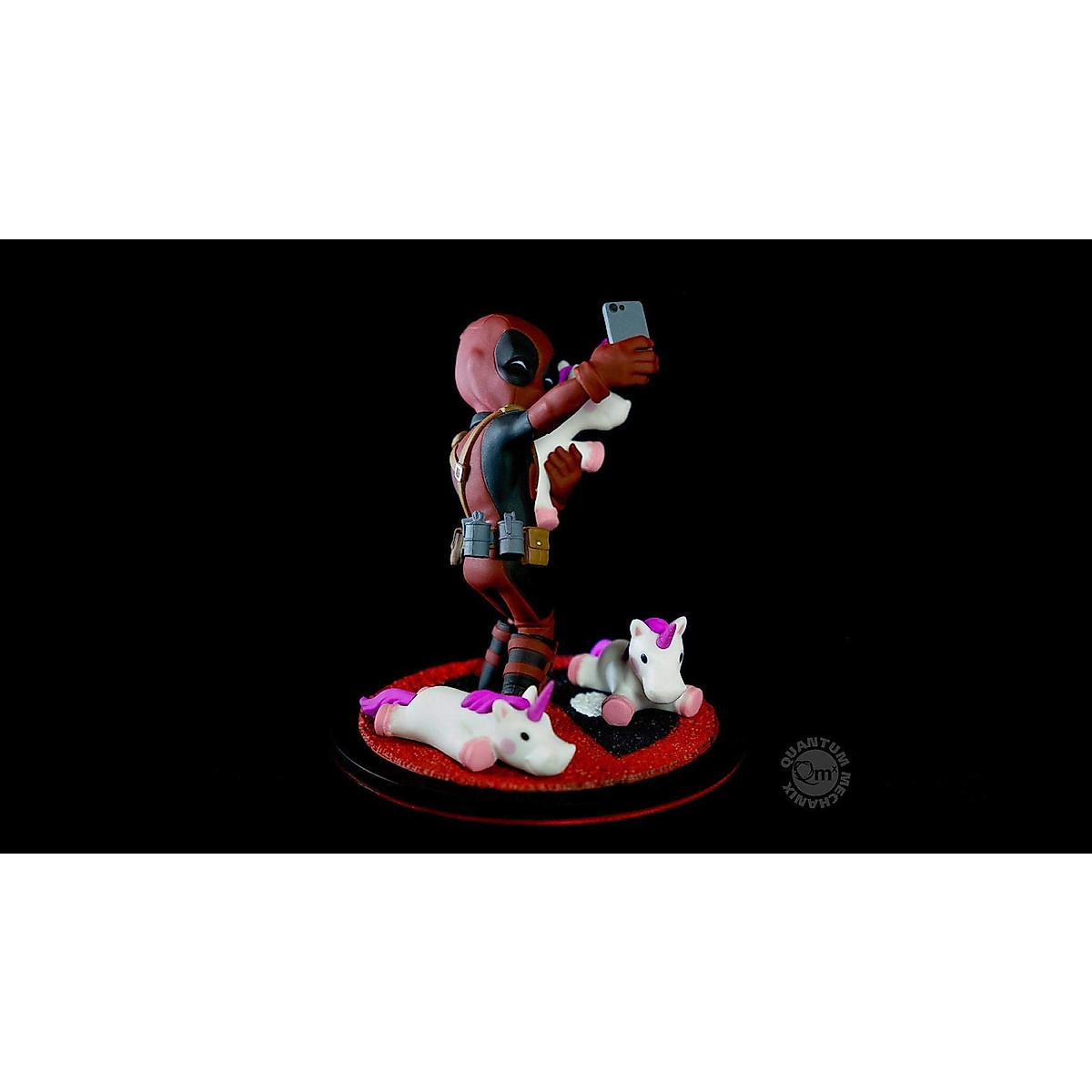 Quantum Mechanix Deadpool Unicorn Selfie Q-Fig Max Toons Figure, Multi-Colored