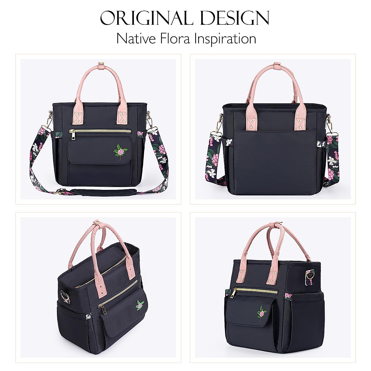 GLORIEROO Deluxe Large Insulated Lunch Bag Box Women - Leakproof Waterproof Cooler with Multi Pockets Removable Strap for Work Picnic - Teacher Mothers Day Christmas Birthday Gifts