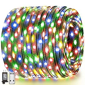 YILINM Christmas Lights Outdoor 1000 LED 405FT Green Wire Waterproof Christmas Tree Lights with Remote & Timer 8 Modes for Xmas Tree House Garden Yard Party Decorations(Multicolor)