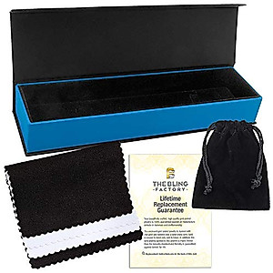 The Bling Factory 7.8mm 14k Yellow Gold Plated Flat Figaro Chain Bracelet, 8 inches + Gift Box