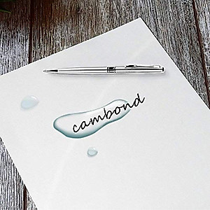 Cambond Sliver Ballpoint Pens Black Ink Metal Pen Nice Uniform Pens for Men Business Office Police,Twist Retractable 1.0 mm Medium Point Refills, 5 Pack