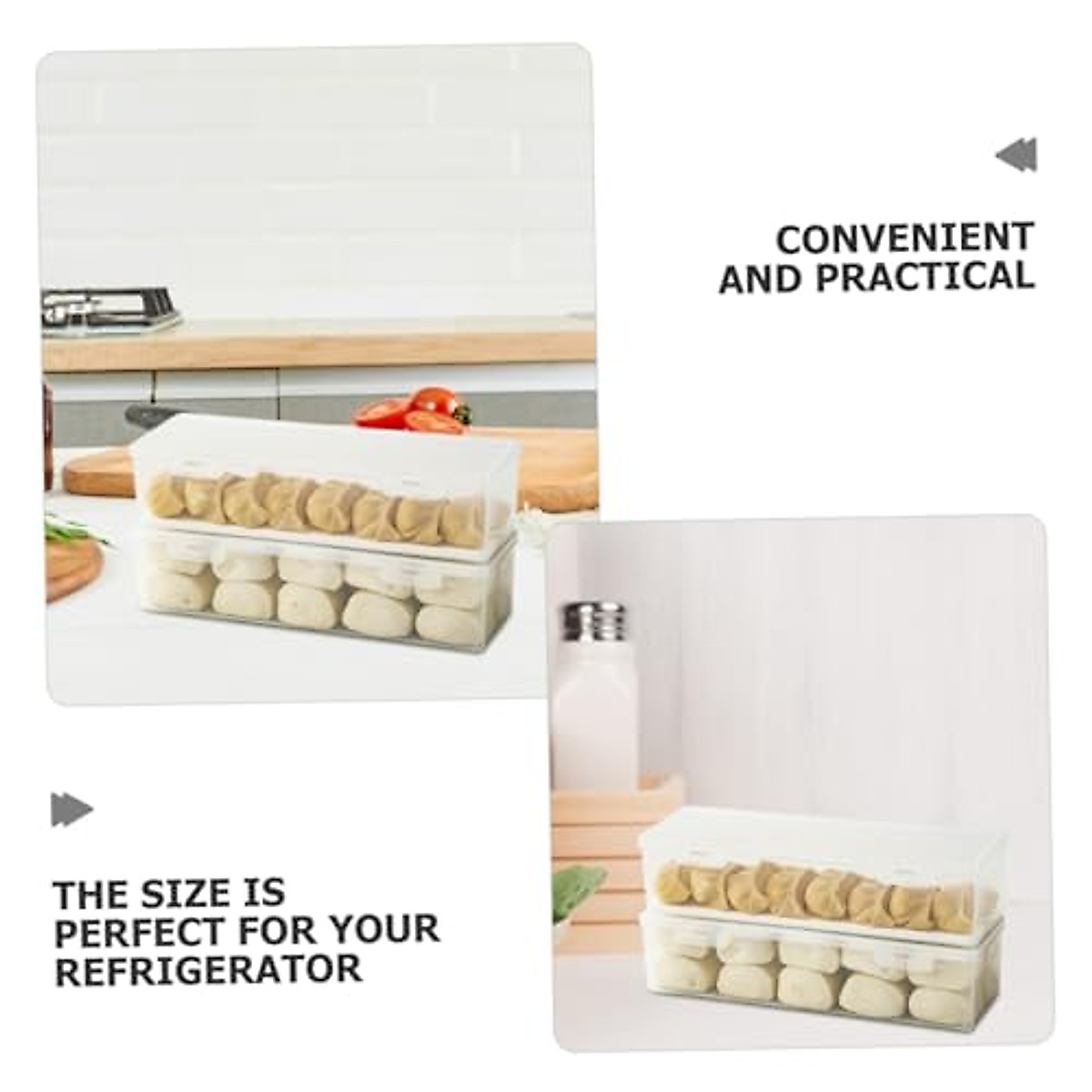 GREENADSCAPE Food Storage Containers Dividers Pasta Food Storage Box Sealing Food Boxes for Refrigerator