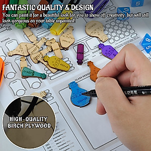 Healing Potion Tokens Set of 21 Wood Laser Cut and Etched DND Accessories for Dungeons and Dragons 5th Edition