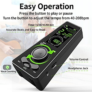 Electronic Digital Metronome for Musicians Piano Guitar Violin Instrument Volume & Beat Speed Adjustable Universal