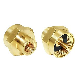 Joywayus 1LB Propane Gas Bottle Refill Adapter,1/4" NPT Female Universal Fit 1-lb Tank Brass Fitting(Pack of 2)