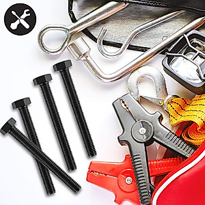 Aicosineg M8 x 120mm Carbon Steel Grade 8.8 External Hex Head Screw Bolts Metric Thread Hexagon Bolts Fastener for Hardware Furniture Machinery Black 10pcs