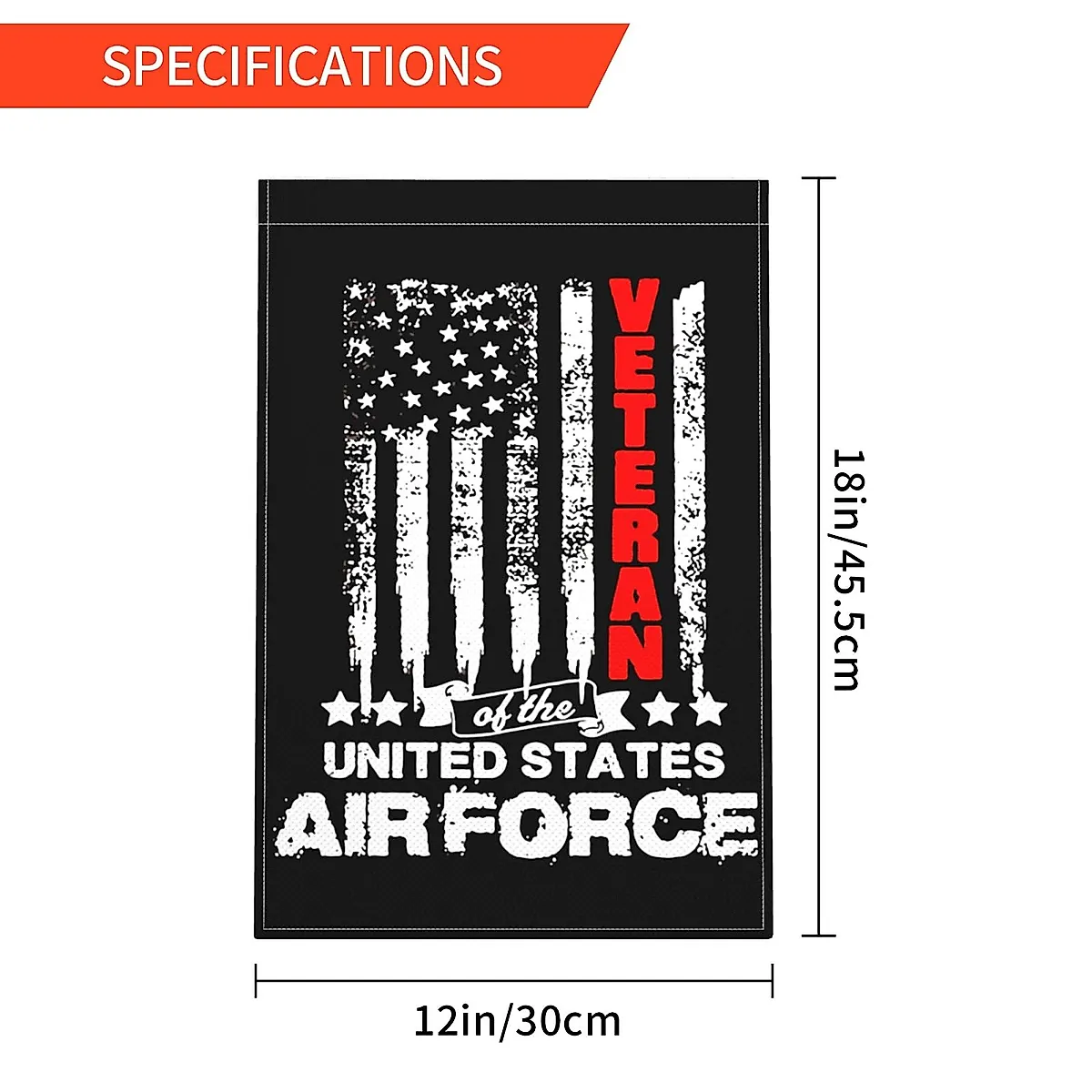 USA Air Force Veterans Garden Flag Yard Flags For Outside 12x18 Double Sided Burlap
