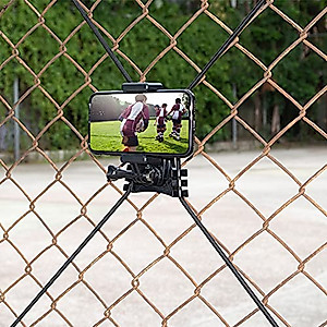 MEKNIC Net Chain Link Action Camera Fence Mount Compatible with GoPro Hero Cameras and Insta360 One X2,Smart Phones and Other Action Cameras for Softball Baseball Tennis Football Games Recording