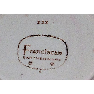 Franciscan Earthenware Desert Rose Rimmed 8 1/2 Inch Cereal Soup Bowls, Set of 4