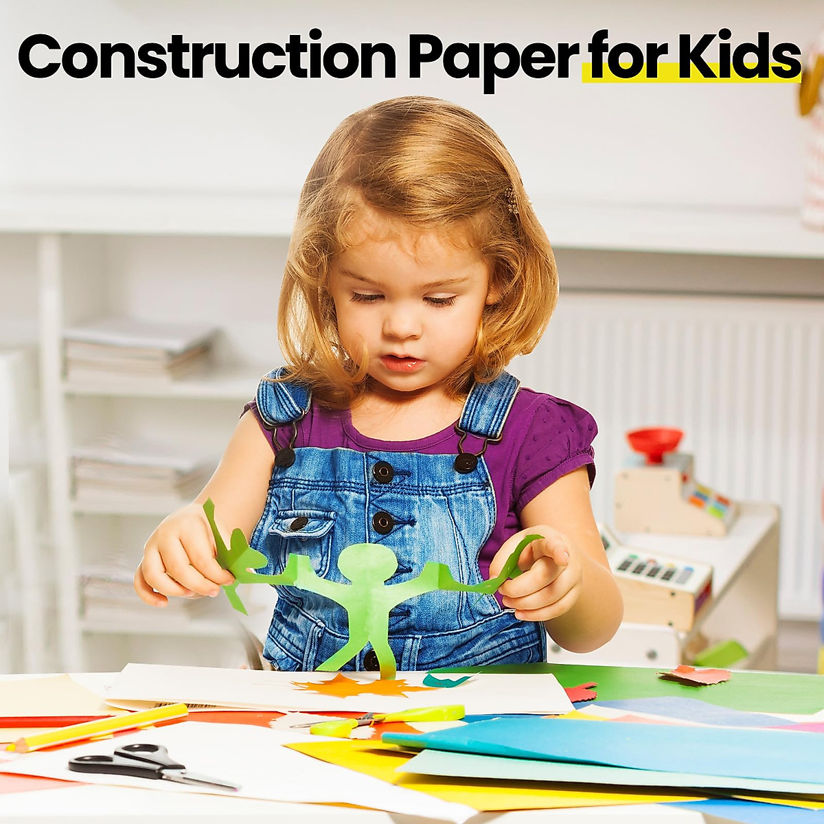 Yeaqee 500 Sheets Colored Construction Paper Bulk 8.5 x 11'' and 12 x 18'' Construction Paper Lightweight Art School Supplies Colorful Craft Paper for Kids Adults Arts and Crafts (70 GSM)