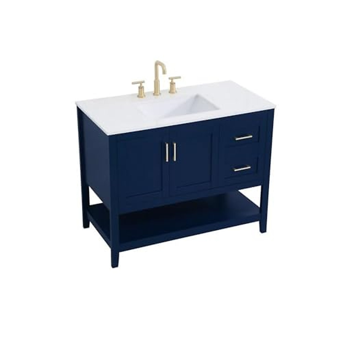 Elegant Kitchen and Bath 42 inch Single Bathroom Vanity Cabinet - Blue