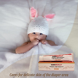 A and D Ointment by Sion Biotext Baby Diaper Rash Vitamin A + D Cream for Dry Skin, Cuts, Burns Soothing Baby Care Medical Moisturizer + First Aid. (1 Tube 4oz)