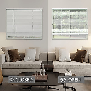 CHICOLOGY Blinds for Windows , Mini Blinds , Window Blinds , Door Blinds , Blinds & Shades , Camper Blinds , Mini Blinds for Windows , Horizontal Window Blinds , Gloss White, 23"W X 60"H