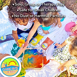 Classic Sand and Play Colored Play Sand Multipack, 6 Pack of 2.5 lb. Bags, Fun for Building, Sandbox, Therapy Tables, Arts and Crafts Use, Stimulate Sensory Skills, Stainless Color