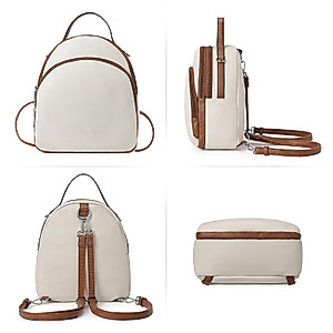 CLUCI Small Backpack for Women Leather Backpack Travel Backpack Purse Lady Fashion Mini Bookbag Convertible Handbags