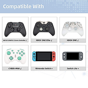 GeekShare Fruits Theme Xbox One Controller Thumb Grips, Thumbsticks Cover Set Compatible with Xbox One Controller, 2 Pair / 4 Pcs - Peach and apple