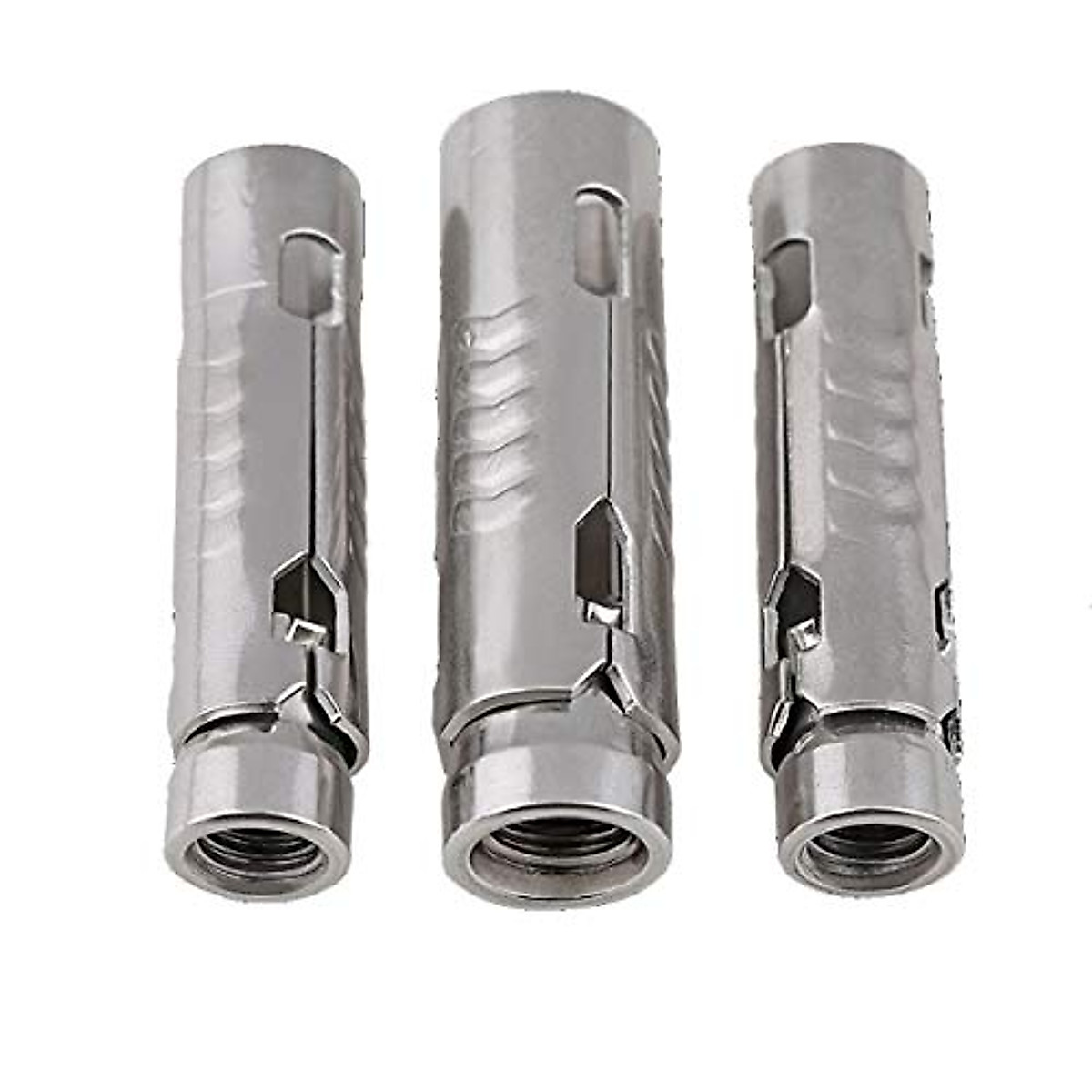 L-A M6 304 Stainless Steel Expansion Tube Anchor Expansion Pipe Internal Expansion Bolt M6 for Solid Wall and Drywall Anchor(5 Pcs), silver
