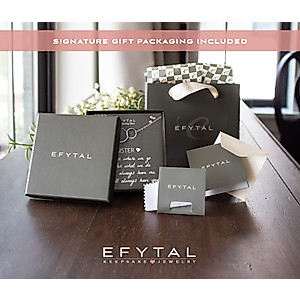 EFYTAL Sister Necklaces, 925 Sterling Silver 2 Circle Necklace for Women, Sister Necklace Gifts from Sister, Gifts for Sisters from Sisters, Sister Birthday Gifts from Sister