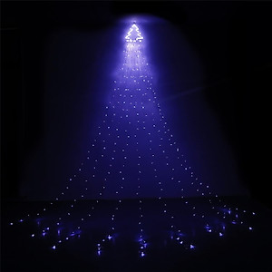 GIHOO Christmas Outdoor Lights Decorations 317 LED 10FT X9 Outdoor Tree String Lights Christmas New Year Garland Outdoor for Bar Home Garden Christmas Tree Lights (White/Warm White by Random)