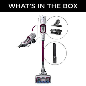 SHARK Shark HZ2000 Vertex Ultralight Corded Stick Vacuum with DuoClean PowerFins and Self-Cleaning Brushroll Magenta (Renewed)