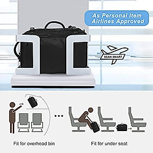 Extra Large Travel Backpack (2 Pieces Black & Pink) as Person Item Flight Approved, 40L Carry On Backpack, 17 Inch Laptop Backpack, Waterproof Backpack, Durable College School Bookbag, Hiking Backpack