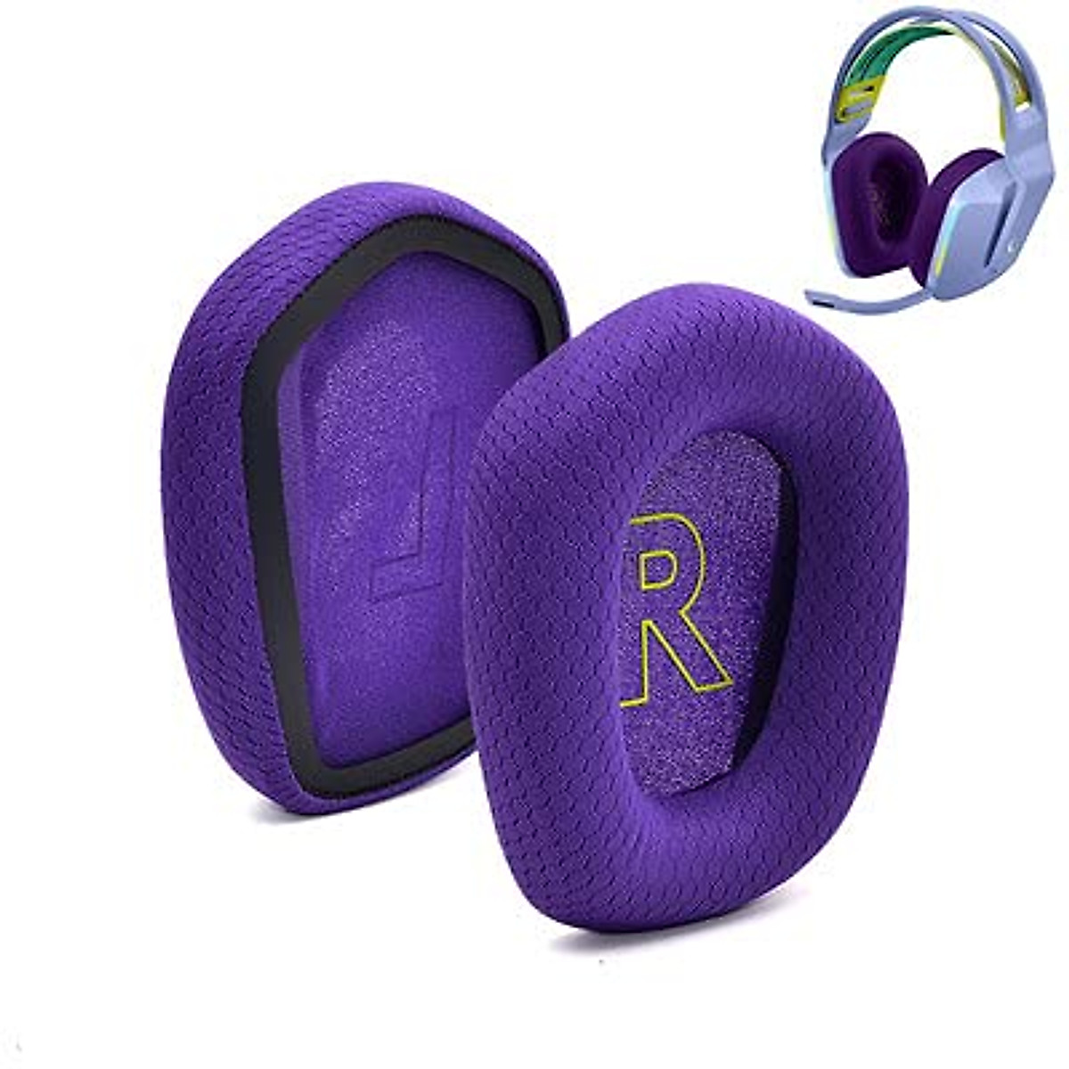 Replacement Ear Pads Ear Cushion Earpads for Logitech G733 G 733 Lightspeed Wireless Gaming Headset, Headphones Earpads with Memory Foam Purple