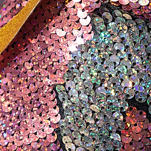 HollyHOME Sequin Unicorn Stick Horse Handcrafted Hobby Horse on a Stick with Wood Wheels Real Pony Neighing and Galloping Sounds Plush Unicorn Toy Pink 36 Inches(AA Batteries Required)