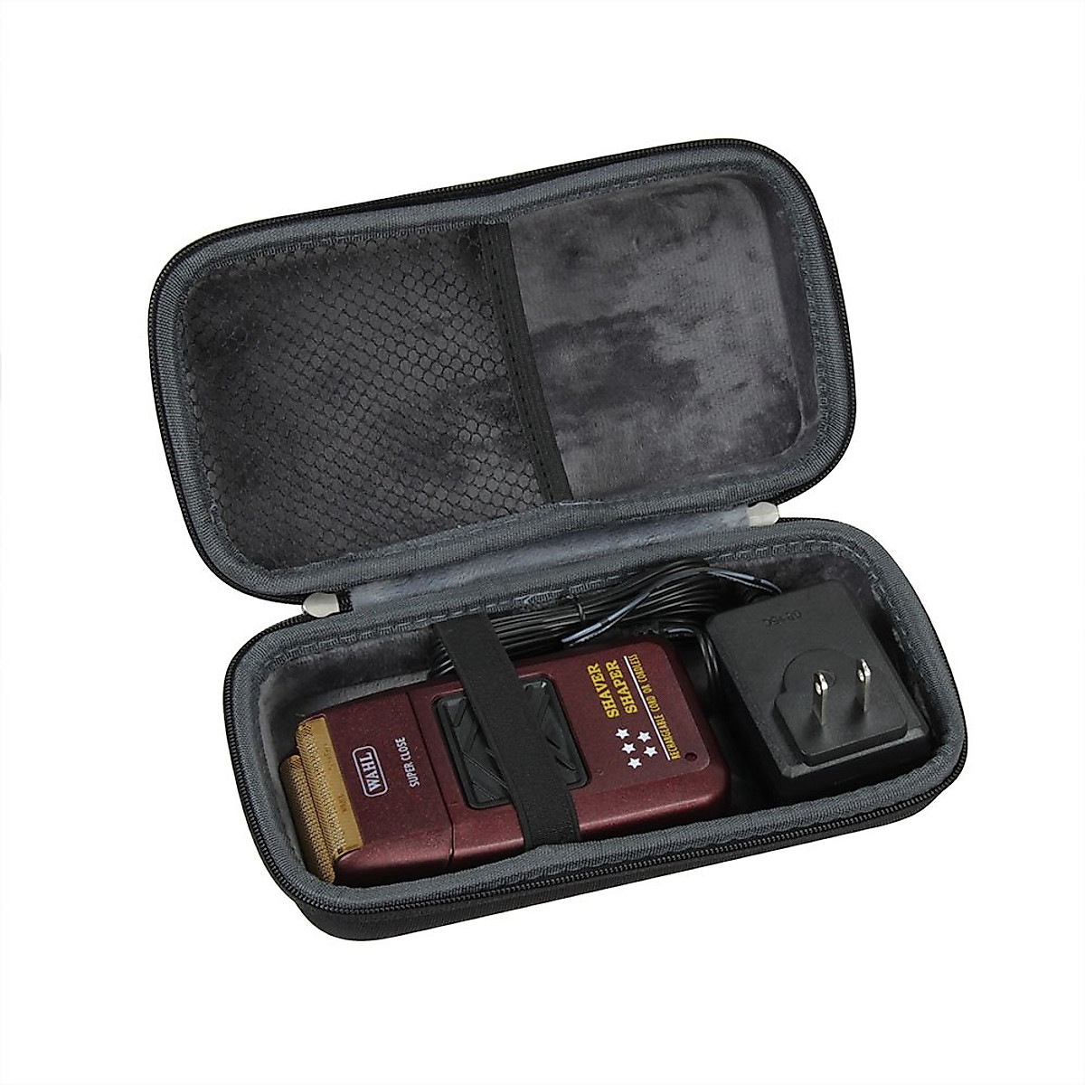 Hermitshell Hard Travel Case for Wahl Professional 8061-100 8164 5-Star Series Rechargeable Shaver Shaper (Black)