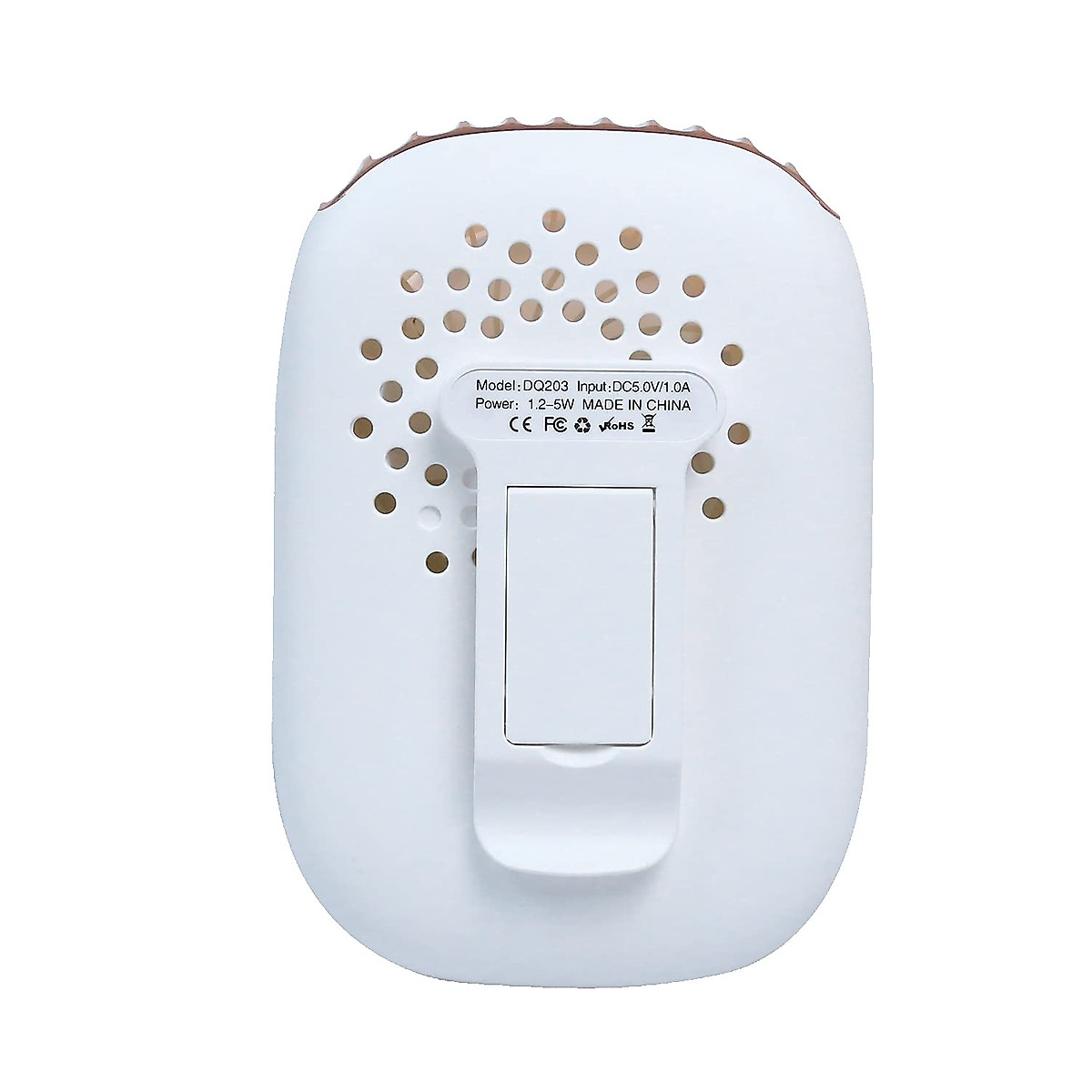 Bladeless Fan, Portable Hanging Neck Fan 3 Speed Adjustable USB Fan Rechargeable Wearable Personal Fan with Led Screen (Pearl White)