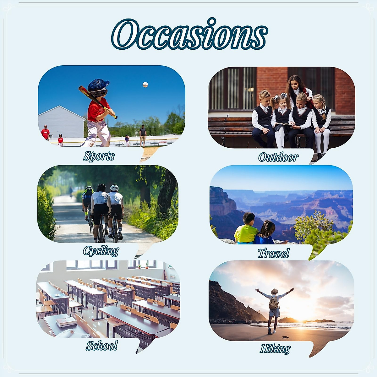 VIDOSCLA Color-blocking Sports Kids Backpack,Middle Schoolbag Elementary Student Bookbag for Girls&Boys