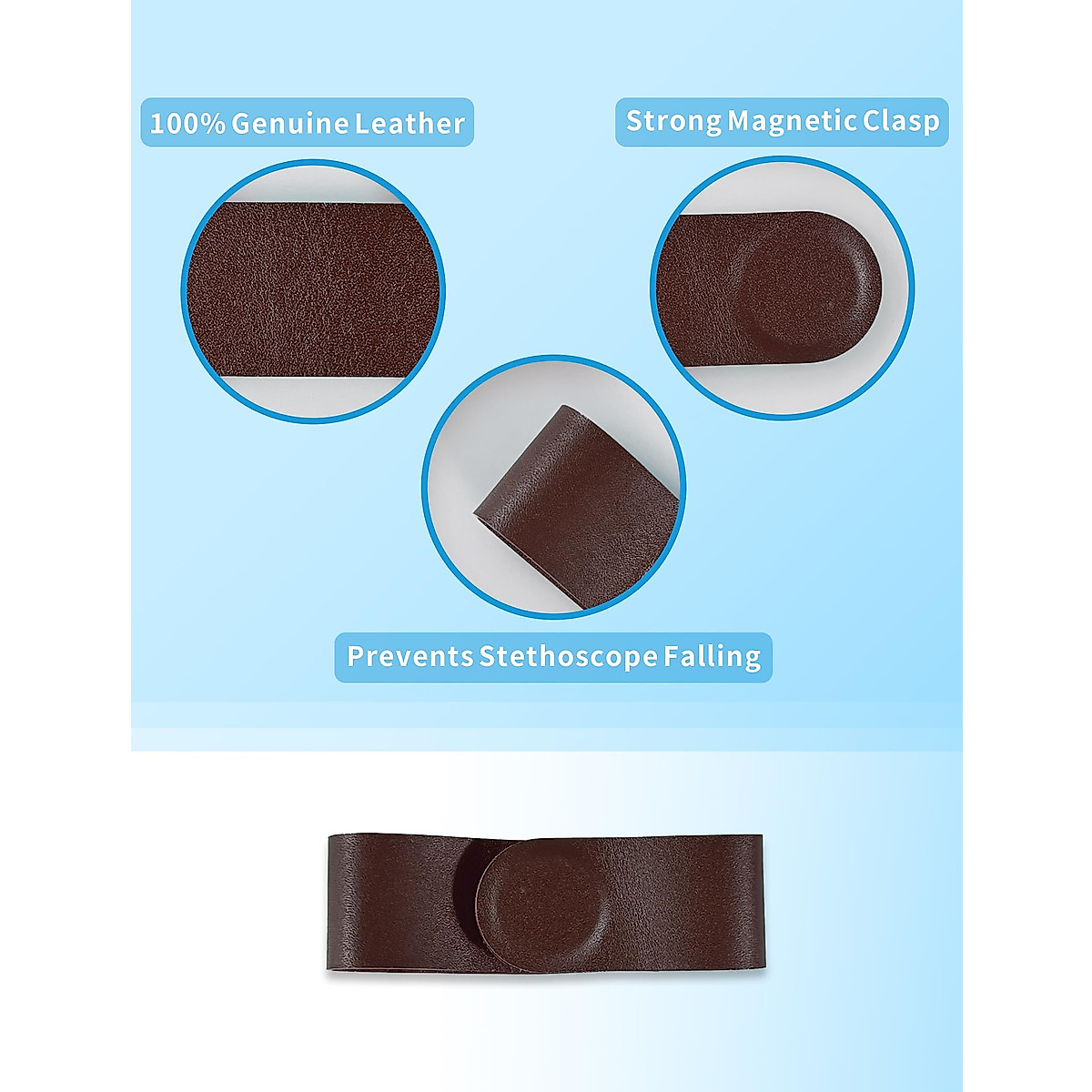 CaseLeather Stethoscope Clip for Medical Professionals, Secure Attachment for Doctors, Nurses, and Students - Compatible with 3M Littmann Classic III, Lightweight II S.E Lightweight and Stylish Design