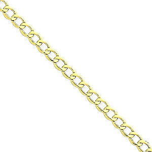 IceCarats 14K Yellow Gold 5.25mm Curb Link Chain Bracelet 7 inch