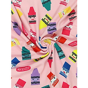 Crayola Crayon Toddler Girls Fit and Flare Ultra Soft Dress (3T, Pink)