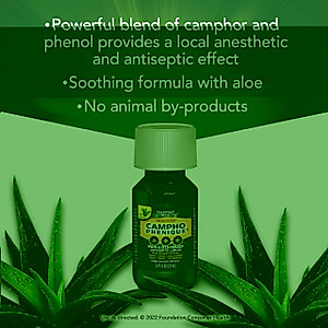 Campho Phenique Maximum Strength Antiseptic Liquid, Pain Relief and Anti-Itch Treatment, Provides Instant Relief From Bug Bites, Minor Cuts and Skin Irritations, 0.75 Oz