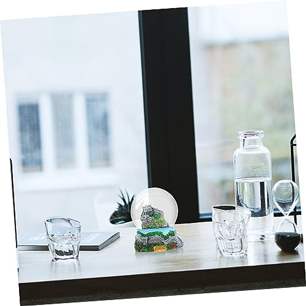 NOLITOY 1pc Great Wall Crystal Ball tablescape Decor Christmas Ornaments Chinese Decor Clear Snow Globe Crystal Snow Globe Nativity Snowglobe Tourist Attractions Crystal Ball Water Desktop