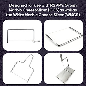 Nuanchu 10 Pcs Cheese Slicer Wire Replacement Cheese Cutter Wire for Block Cheeses Butter Cutting Polished Marble Cheese Slicer Board Wire (Style 1)