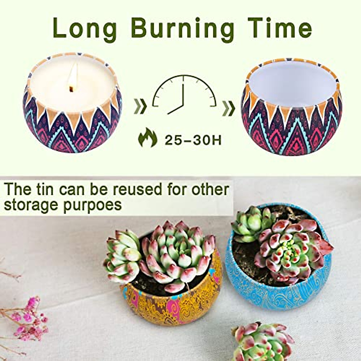 4 Pack Scented Candles Set, Aromatherapy Candle Gifts for Women, 4.4 oz 120H Burning Long Lasting Candles for Home Scented, Stress Relief Candle Set for Mother's, Birthday, Valentine, Christmas Day