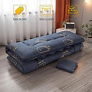 Heimorn Japanese Floor Mattress, Japanese Futon Mattress, Shikibuton Foldable & Portable Camping Mattress with Washable Cover, Whale Twin-XL