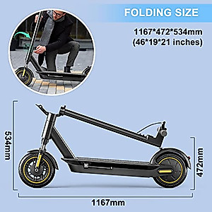 Electric Scooter Adults 500W with App, up to 20 MPH & 30-35 Miles, Folding Scooter for Adults with Double Braking System and W. Capacity 250lbs, UL Certified